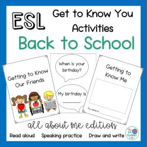 ESL Getting to Know You Activities - The ESL Teacher Life
