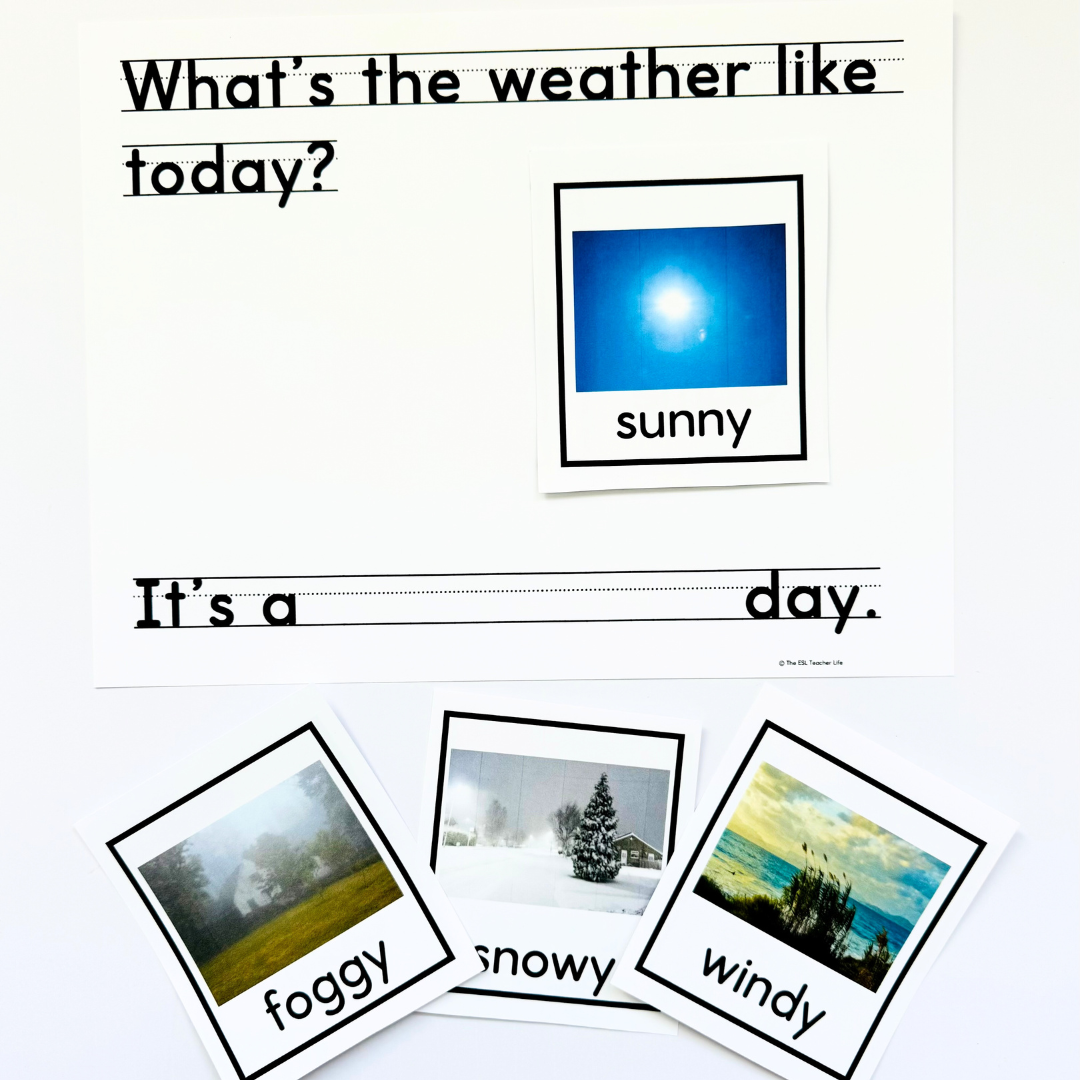 Boost Newcomer Weather Vocabulary - The ESL Teacher Life